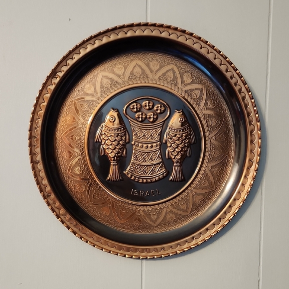 Miro David | Wall Decor | M David Decorative Copper Plate Loaves Fish ...